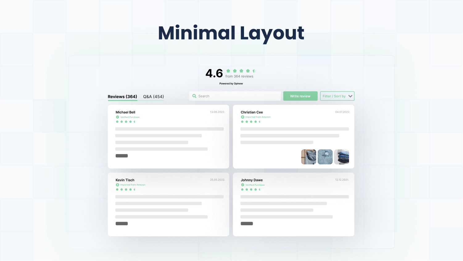 Product Review Widget - Settings & Customization - Opinew Help