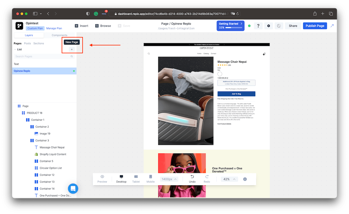 How to add reviews to Replo - Opinew Help